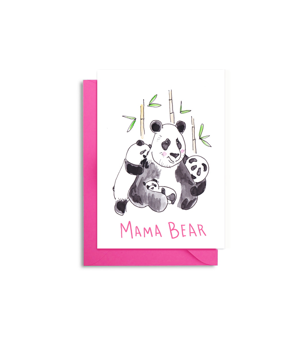 Panda Bear Mother's Day Card - Mama Bear Panda Card – Good Fruit Farm