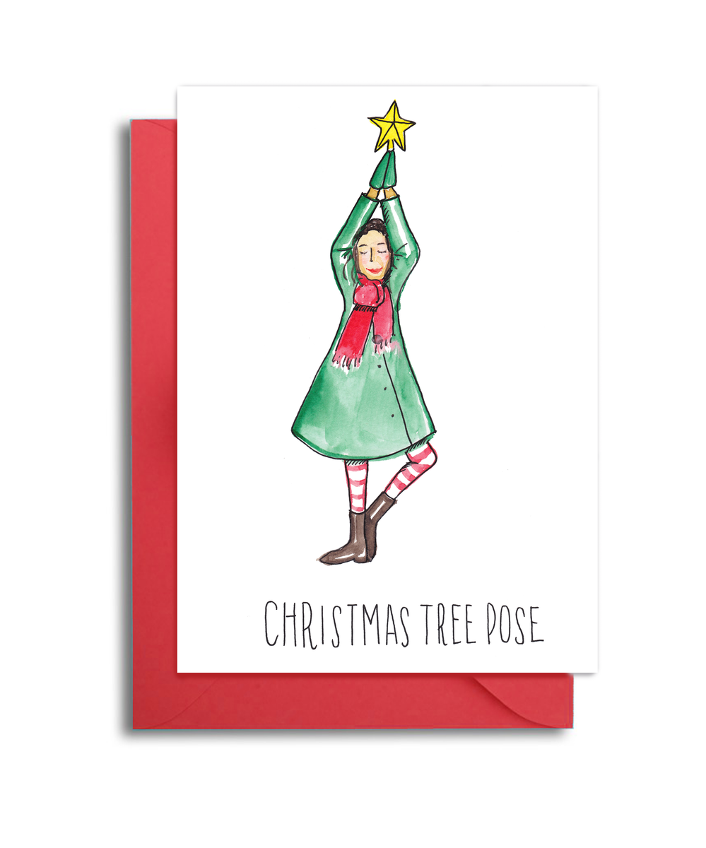 Christmas Tree Pose Card – Good Fruit Farm